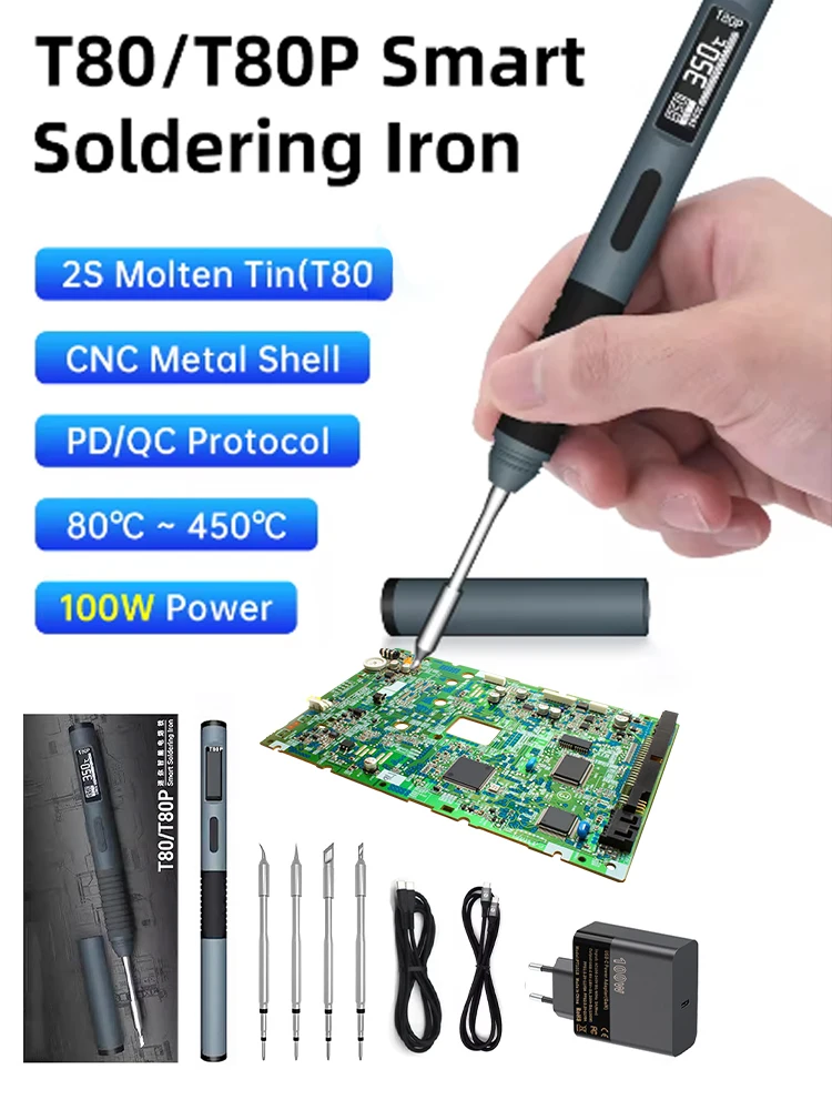T80-T80P-Smart-Soldering-Iron-PD-65W-QC-Adjustable-Constant-Temperature-Portable-Smart-Soldering ...