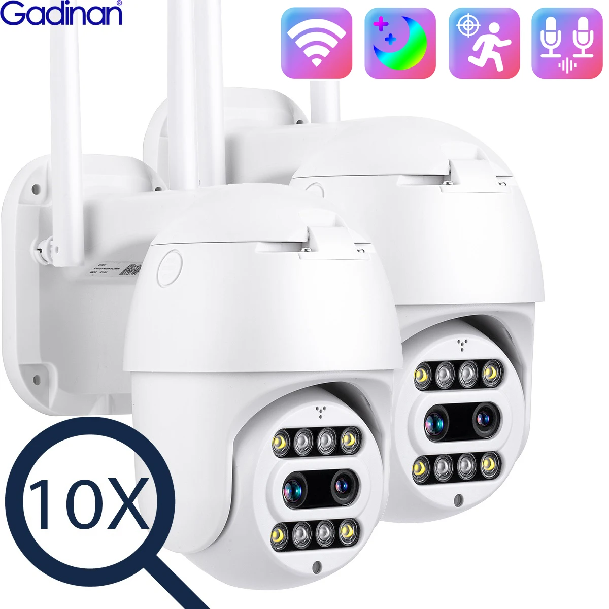 Gadina-3MP-PTZ-IP-Camera-10X-Digital-Zoom-Security-WiFi-Cloud-Storage ...