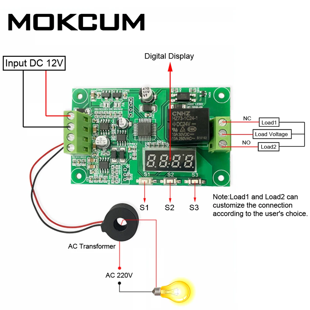 AC-Current-Detector-10A-Transformer-Electrical-Overload-Overcurrent ...