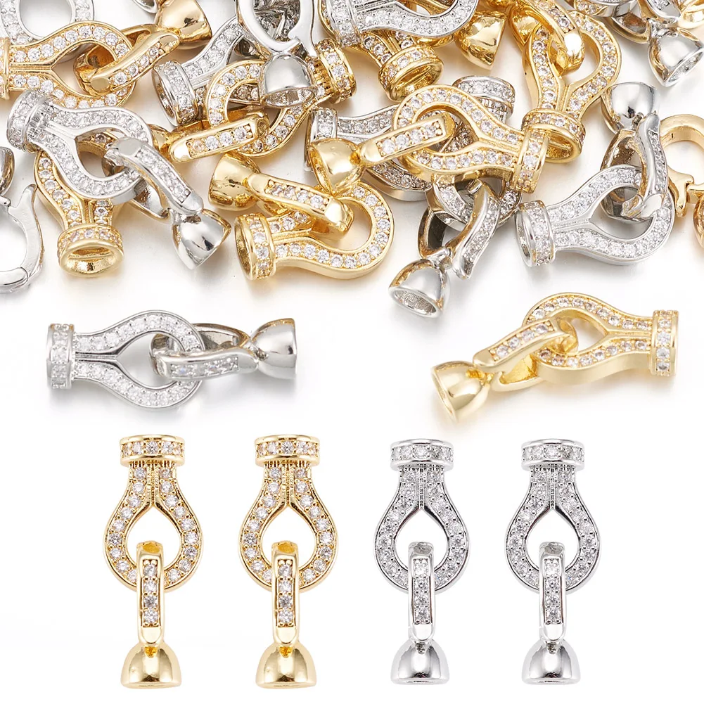 10Sets-26mm-Brass-Fold-Over-Clasps-with-Crystal-Rhinestone-Findings-for ...