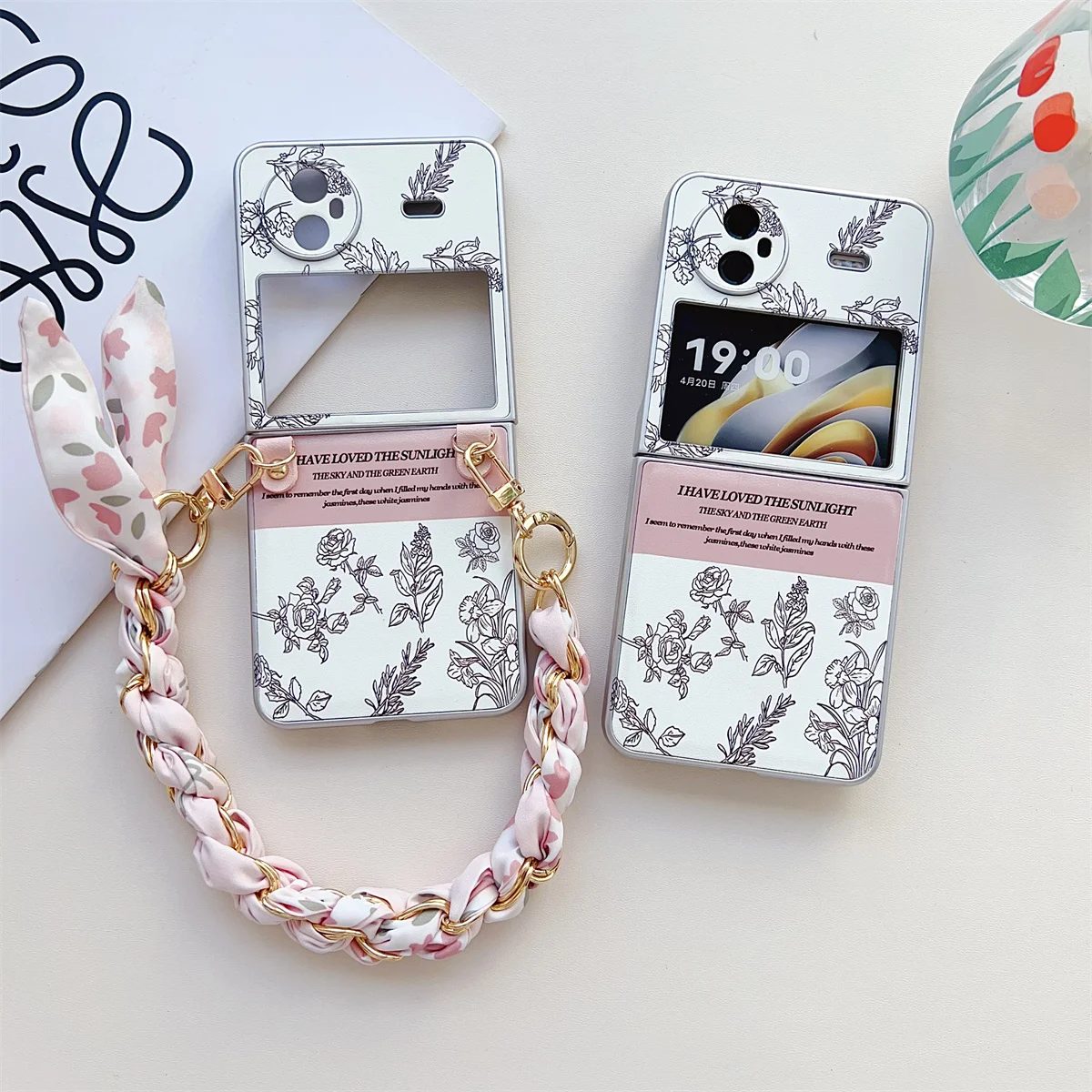 Sketching-Flowers-Bracelet-Phone-Case-For-VIVO-X-Flip-PC-Hard-Shell ...
