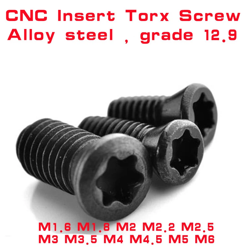10-50pcs Alloy steel Grade 12.9 CNC Insert Torx Screw M1.6 M1.8 M2 m2.2 M2.5 M3 M4 M4.5 M5 m6 ...
