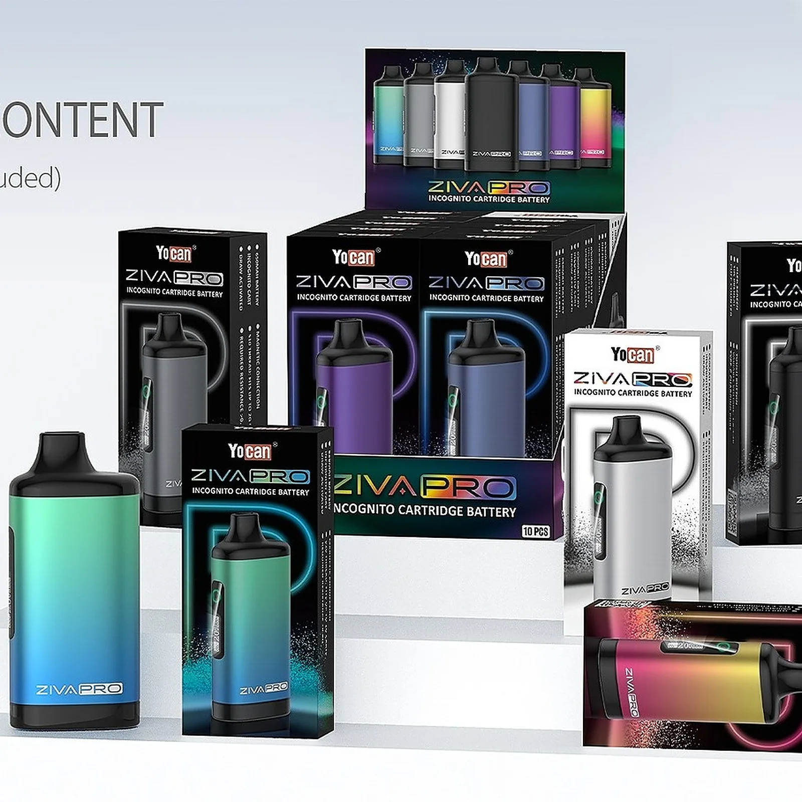 Original-Yocan-Ziva-Pro-Smart-Vape-Vaporizer-Battery-Mod-650mah ...