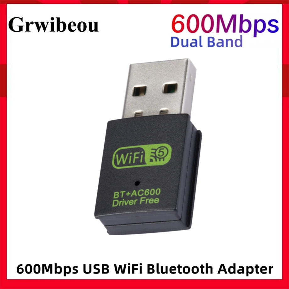 600Mbps-USB-WiFi-Bluetooth-5-0-Adapter-2in1-Dongle-Dual-Band-2-4G-5GHz ...