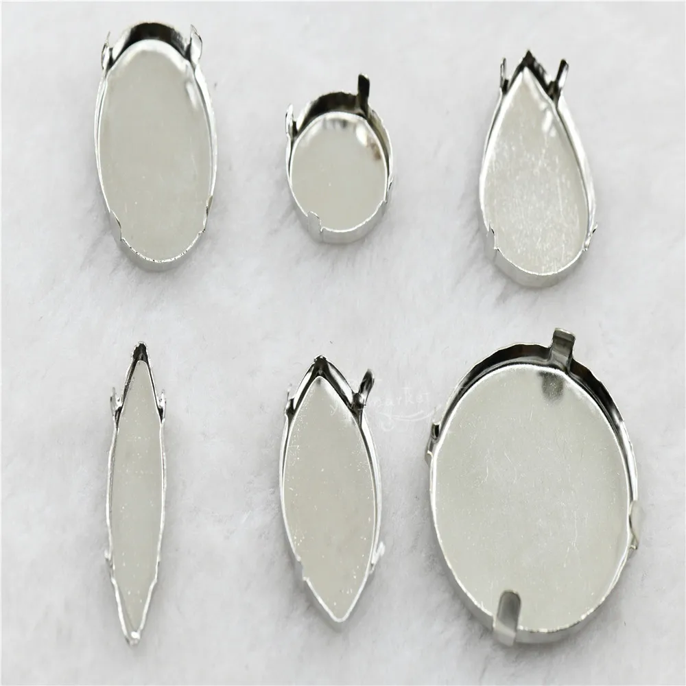 NO-Holes-Strong-Claw-Setting-for-Jewels-Soldering-Teardrop-oval-navett ...