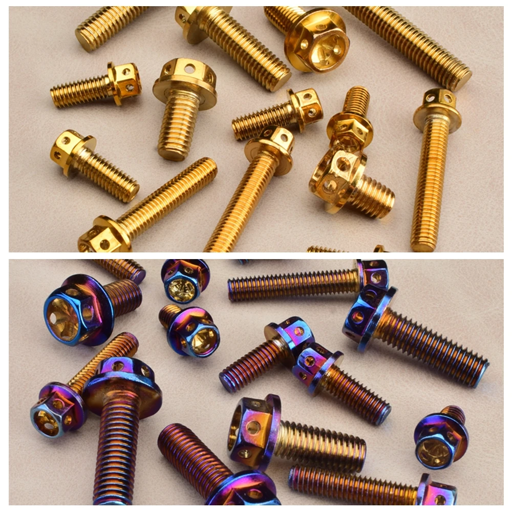M5 Hexagon Screw Titanium | M10 Titanium Alloy Screw | Gold Screws ...