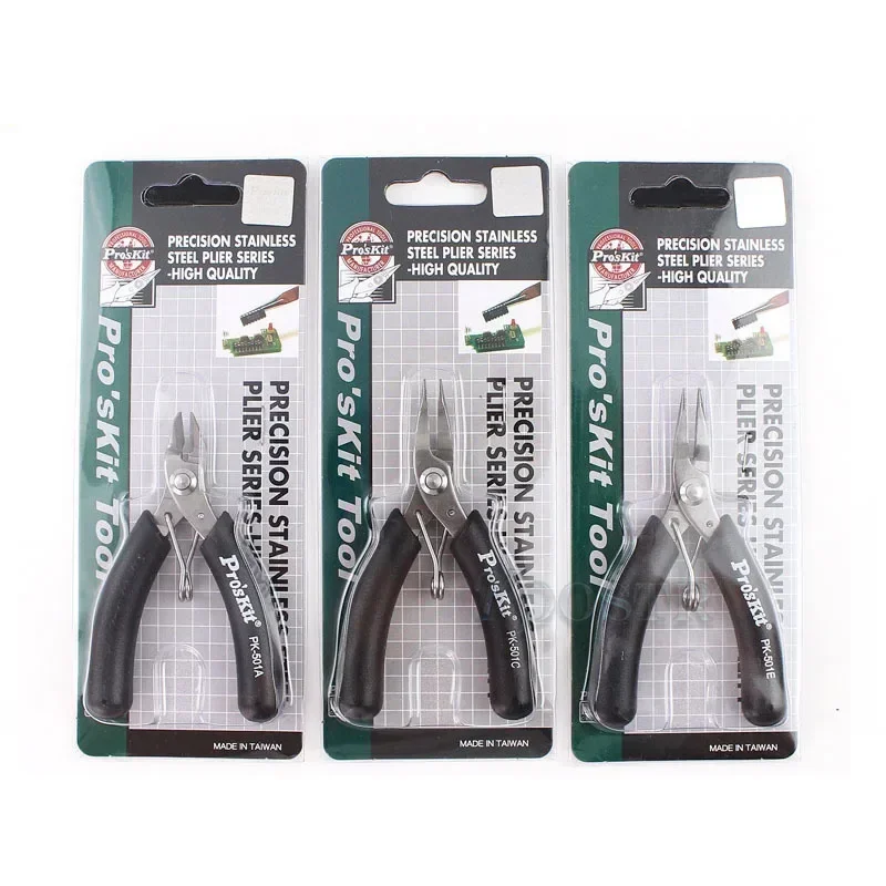 Pro'sKit 1PK-501A/C/E Precision Portable Pliers Stainless Steel Plier ...