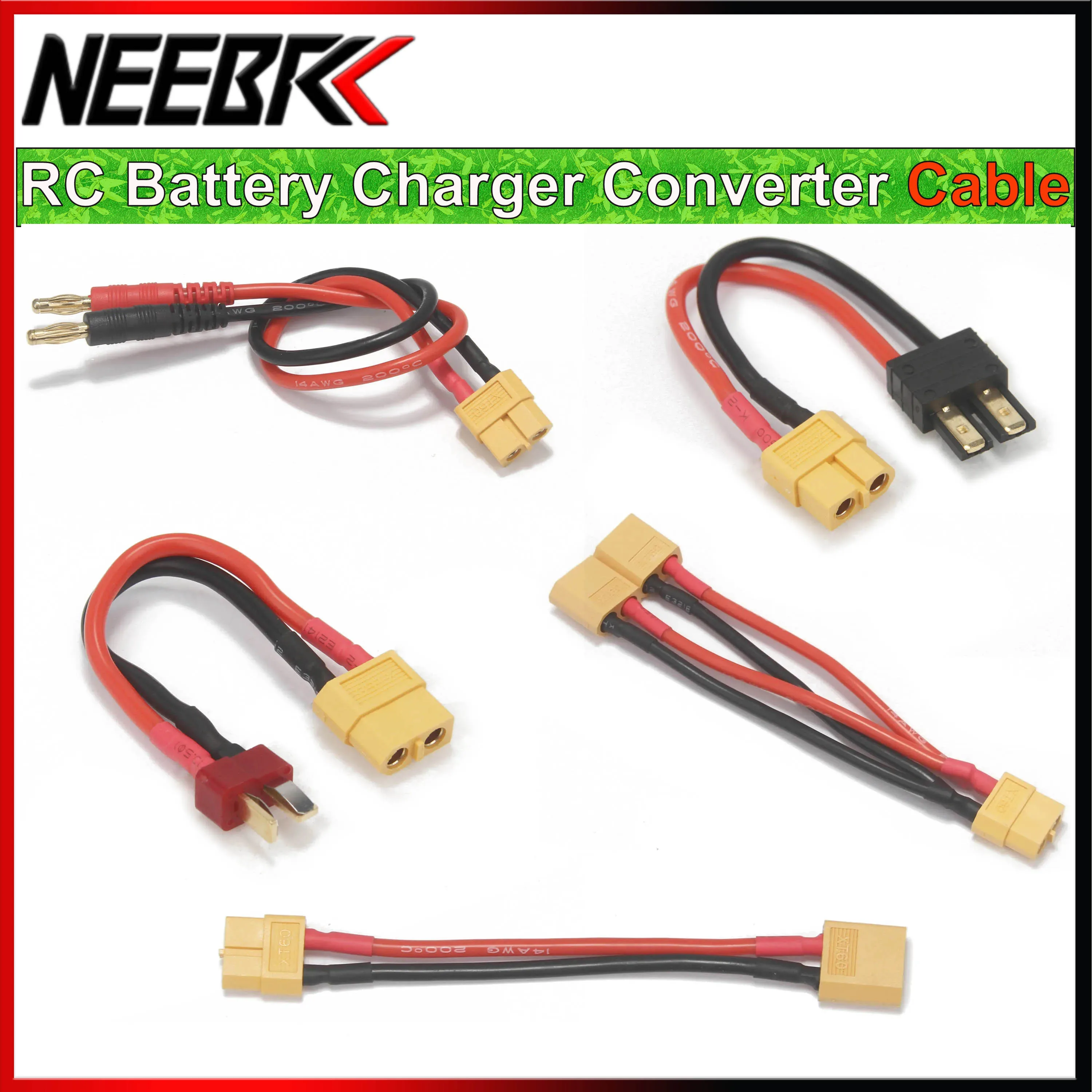 RC Multi Battery Charger Adapter Converter Cable 4.0mm Banana/T/XT30 ...