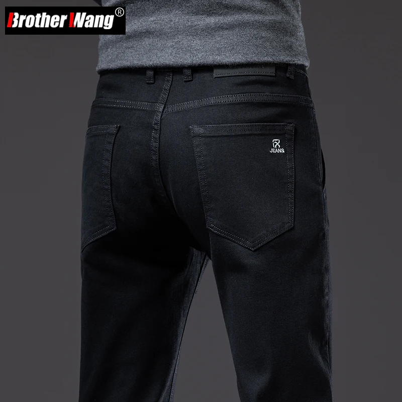 Autumn-New-Anti-theft-Zipper-Design-Men-s-Black-Straight-Jeans-Business ...