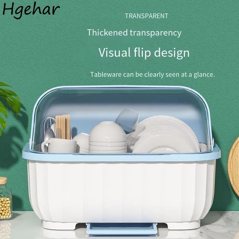 Kitchen Organizer Dish Bowl Chopsticks Storage Boxes Transparent ...