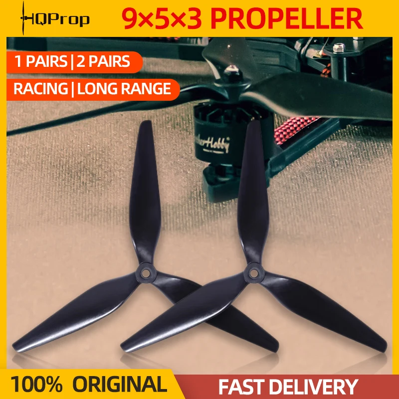 1-2Pairs-HQProp-9X5X3-9050-3-Blade-Propeller-CW-CCW-9inch-Props-For-RC ...