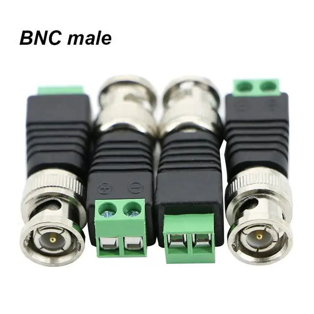 Coax Cat5 Bnc Férfi Csatlakozó Dugó Dc Adapter Balun A Cctv Kamera ...