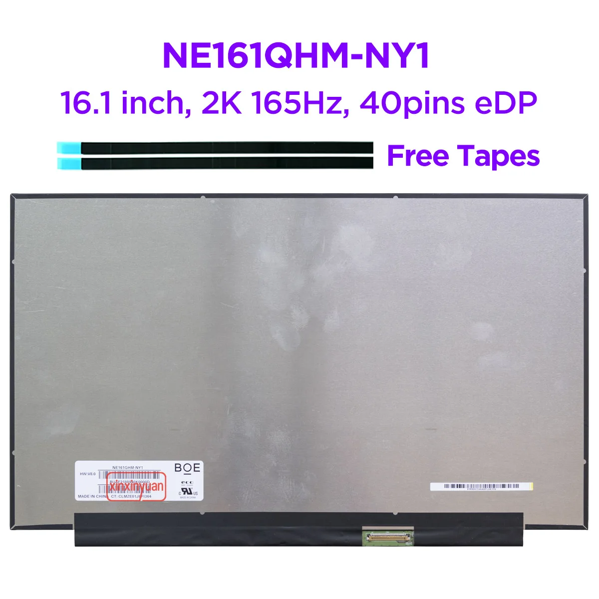 16.1 QHD2K 165Hz Laptop LCD Screen NE161QHM-NY1 for HP VICTUS 16-e 16Z ...