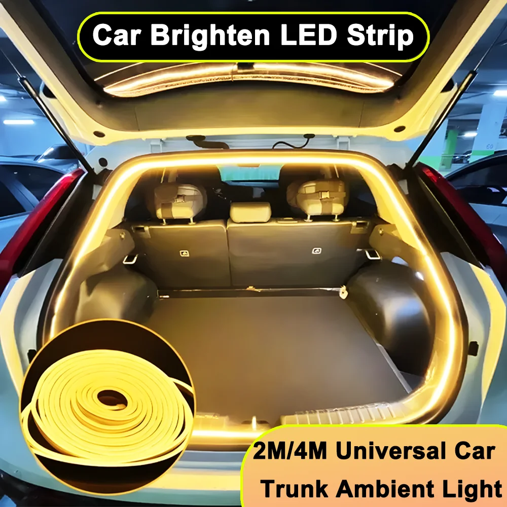12V 2M/4M Car Trunk LED Strip High-Brightness Wiring Automatic Sensing ...