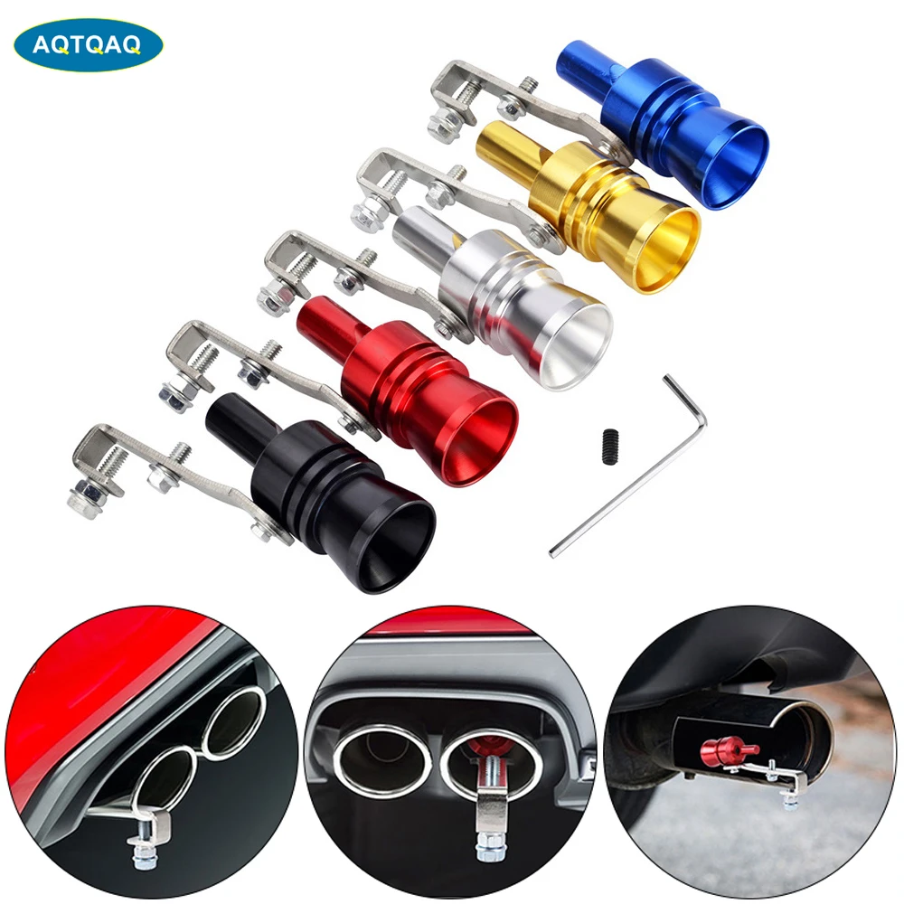 Universal Aluminum Turbo Sound Exhaust Muffler Pipe Whistle Car Blow ...