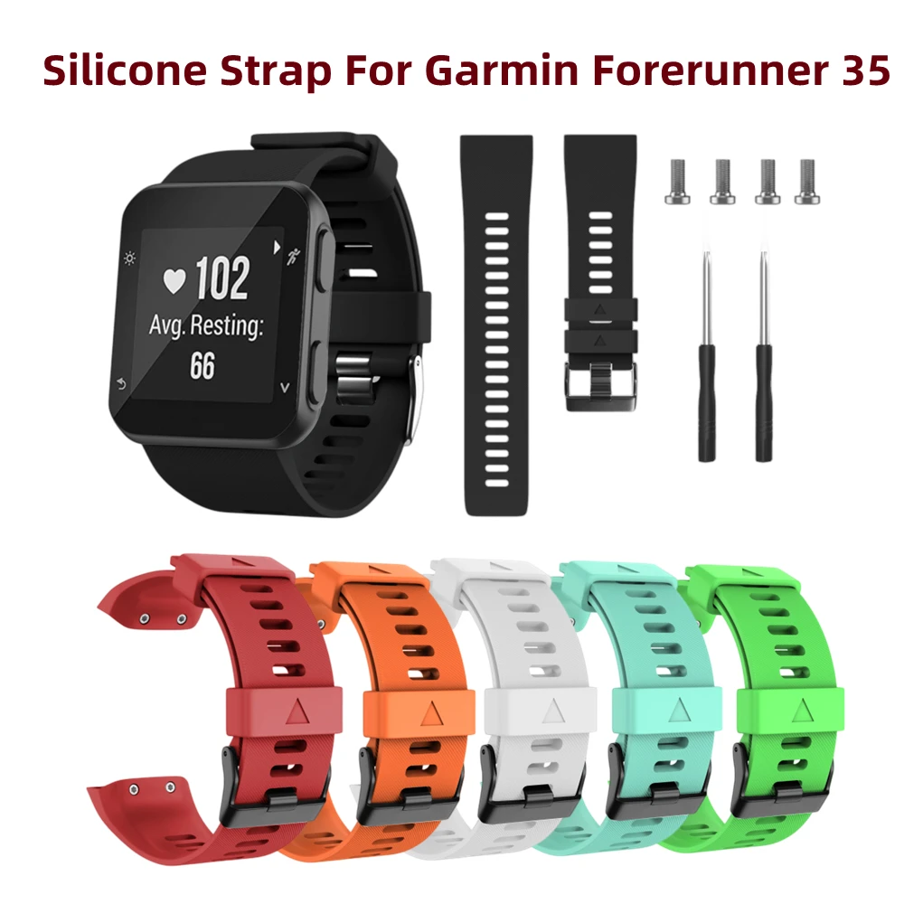 Watch Strap Garmin Forerunner 35 | Silicone Watch Band Bracelet ...