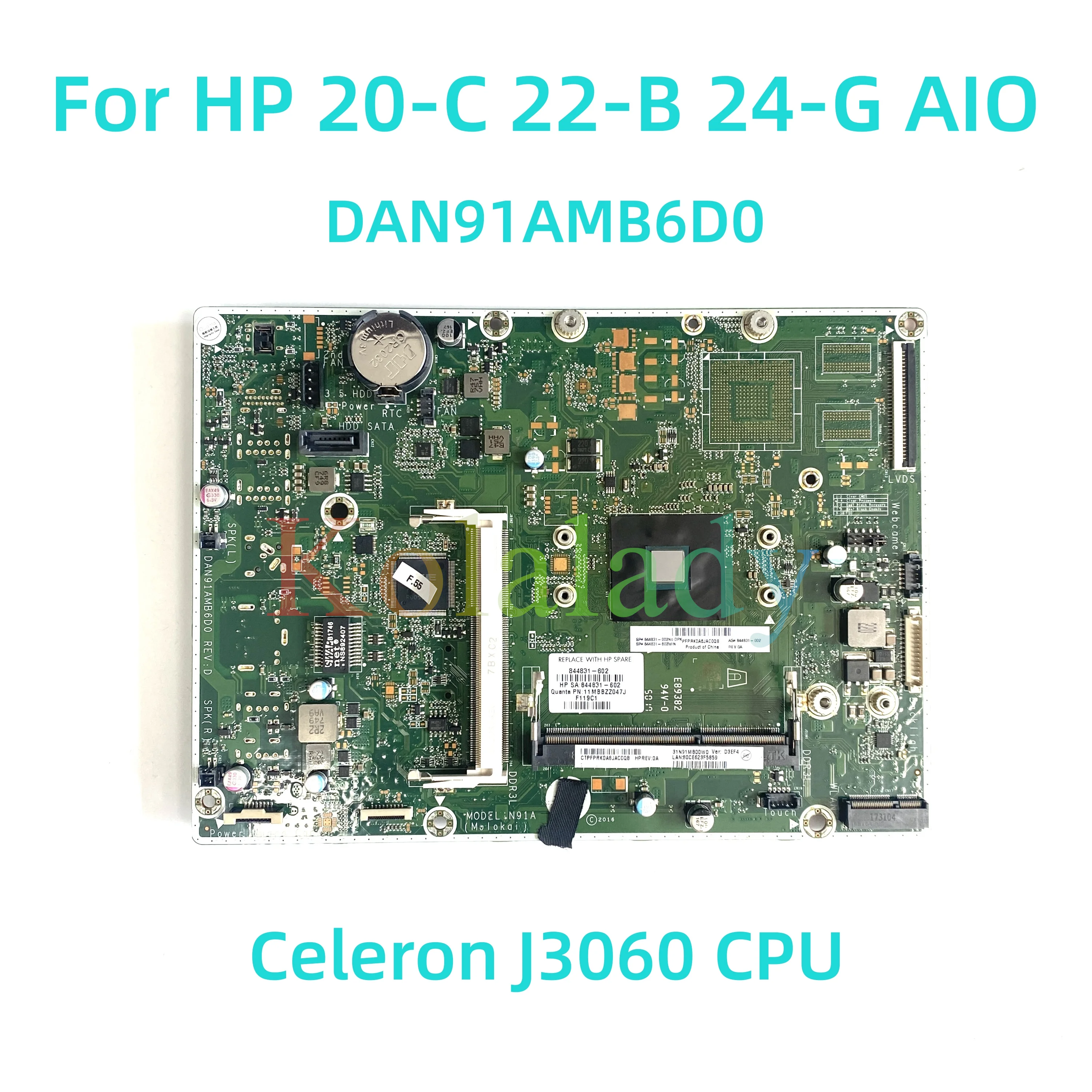 For-HP-20-C-22-B-24-G-AIO-Laptop-motherboard-DAN91AMB6D0-with-Celeron ...