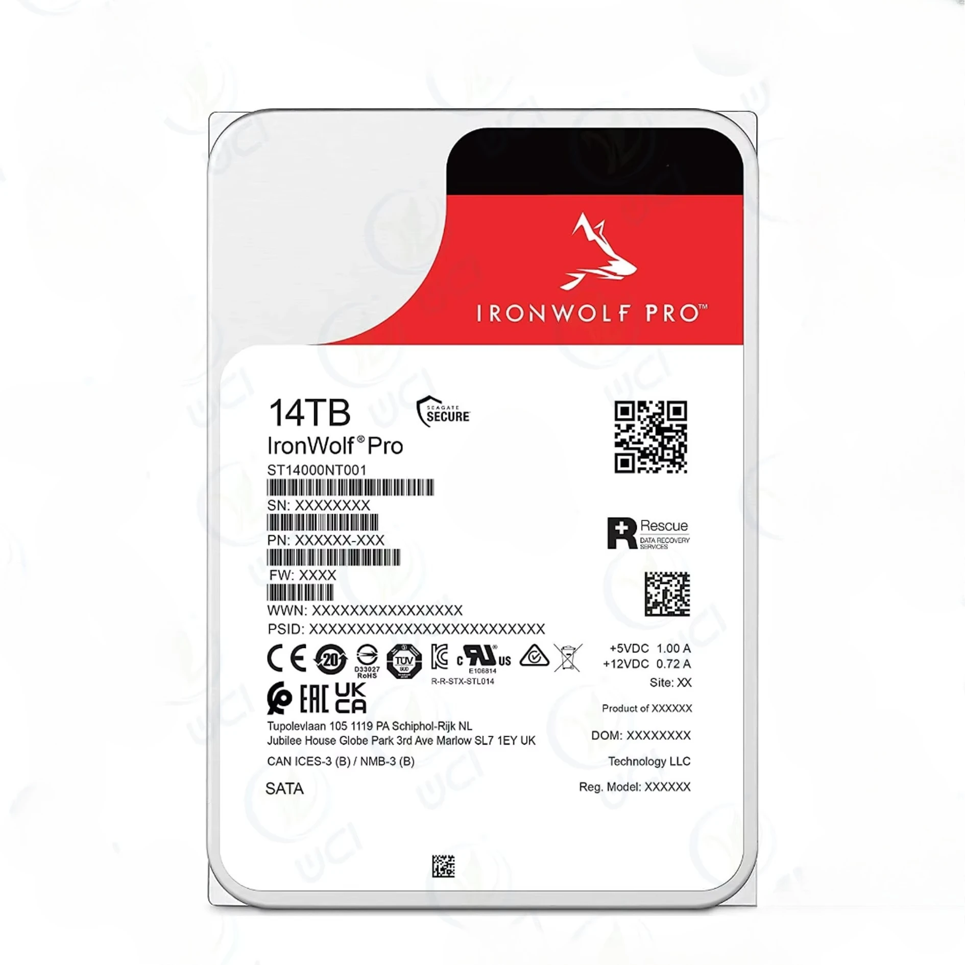 Sea Gate 14TB Iron Wolf Pro 3.5 SATA NAS Hard Drive High Speed Desktop ...