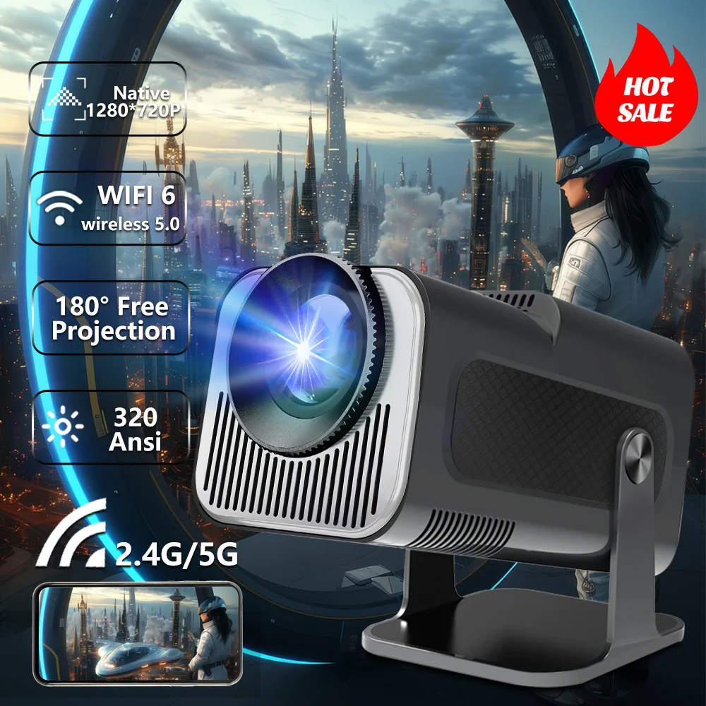 4K-HY320Mini-Projector-Android11-Wifi6-320ANSI-Allwinner-H713-Native ...