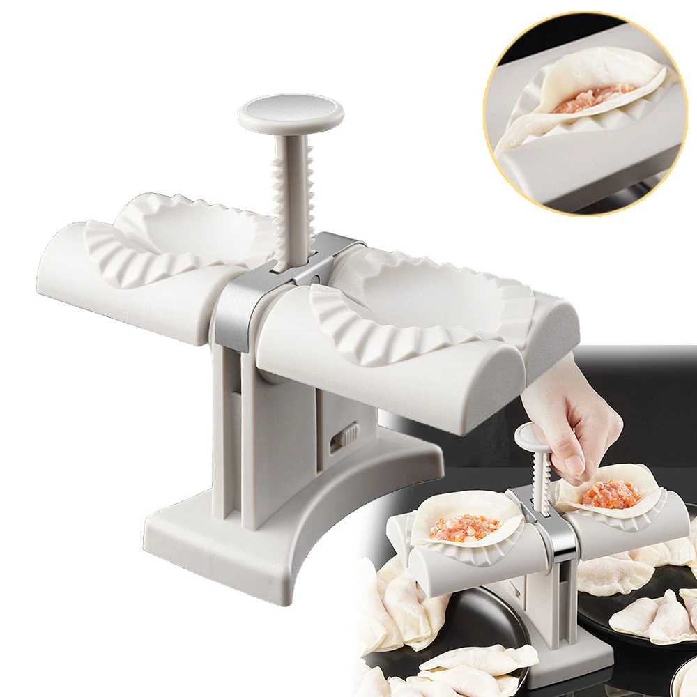 Dumpling Maker Machine Double Head Press Dumplings Mold Automatic ...