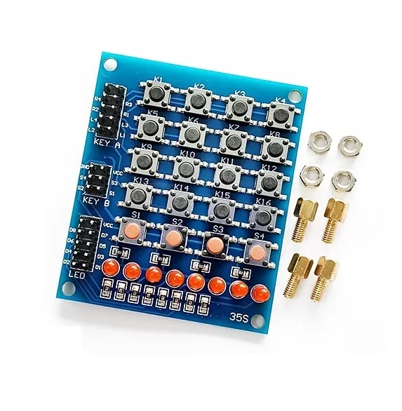 Diy Kit 4x4 Matrix Keyboard For Arduino Array Module 16 Key Push