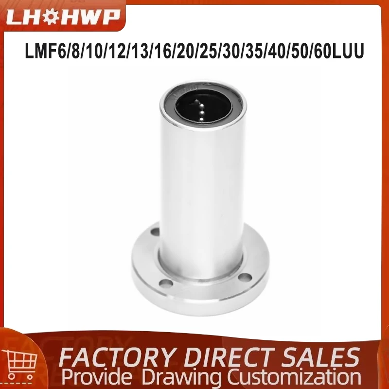 1pc Linear Bearings LMF8UU/LMF10UU/LMF12UU/LMF16U/LMF20UU/LMF25UU ...