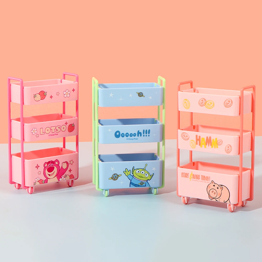 MINISO-Disney-Lotso-Alien-Waddles-Pooh-Bear-Three-Layers-Trolley ...