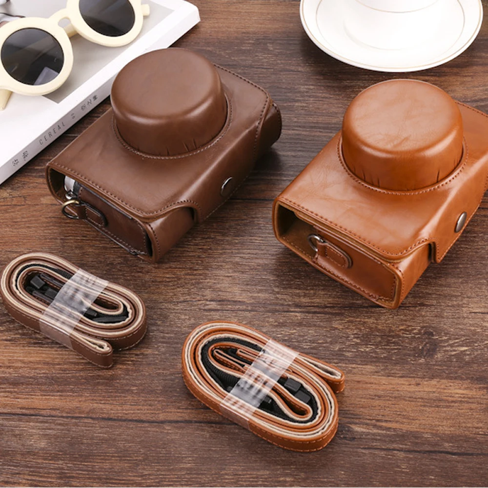 Funda-completa-de-cuero-para-c-mara-bolsa-de-almacenamiento-protecci-n ...