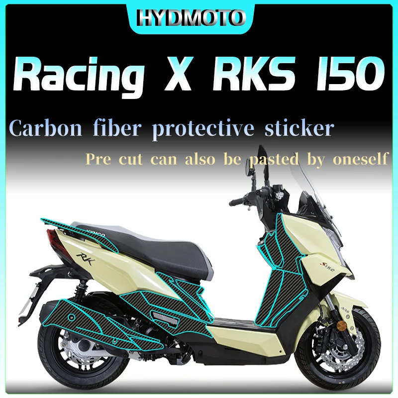 Calcoman-a-protectora-de-fibra-de-carbono-para-KYMCO-Racing-X-RKS-150 ...