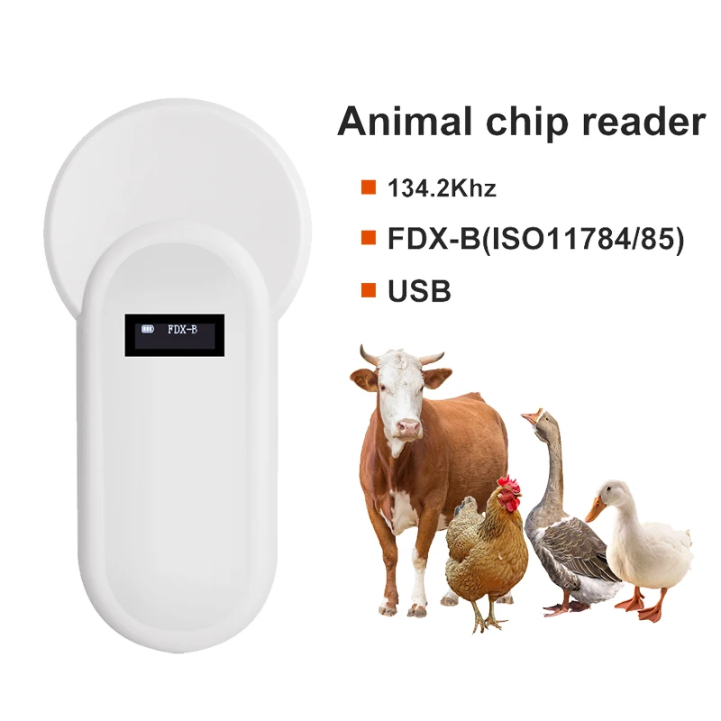 134-2KHz-FDX-B-ISO11784-85-Animal-Identification-Microchip-Scanner-RFID ...