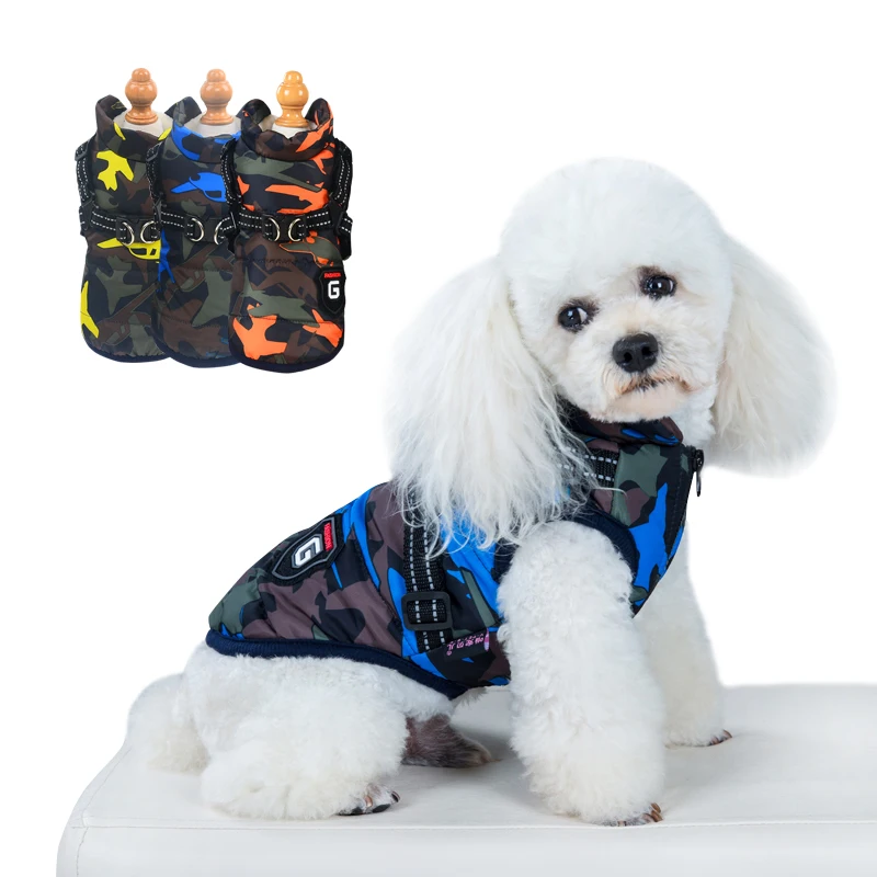 Winter-Dog-Coat-with-Reflective-Harness-Camouflage-Dog-Jacket ...