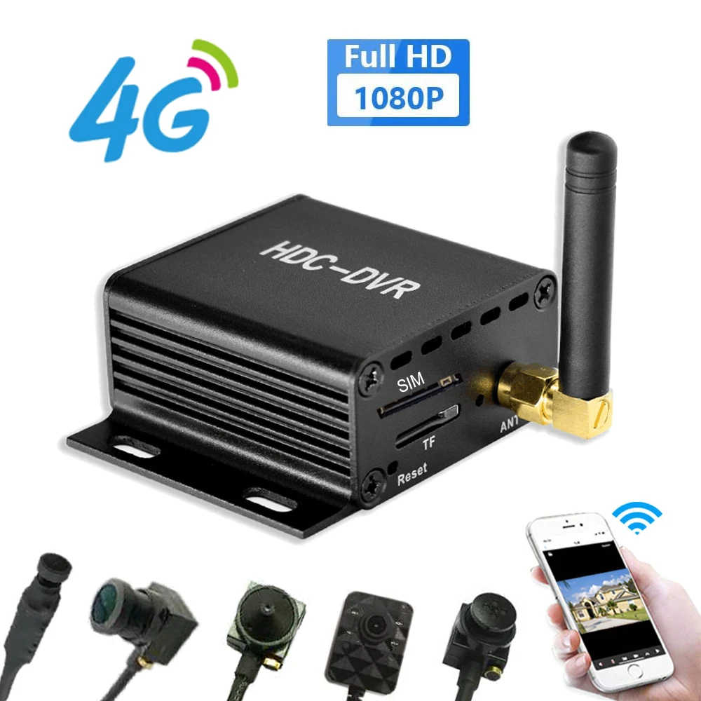 Sem fio 4g gravador de mini AHD DVR vídeo áudio detecção movimento tf ...