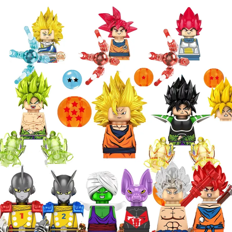 Dragon Ball Z Anime Bricks Blocks Goku Vegeta Mini Action Figure Toy ...