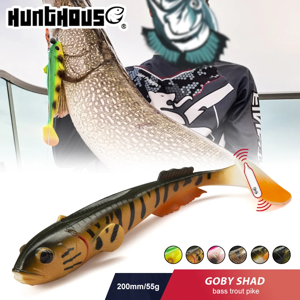 Hunthouse 3d Goby Shad Soft Lure Pro Shad Fishing Sinking 200mm/55g ...