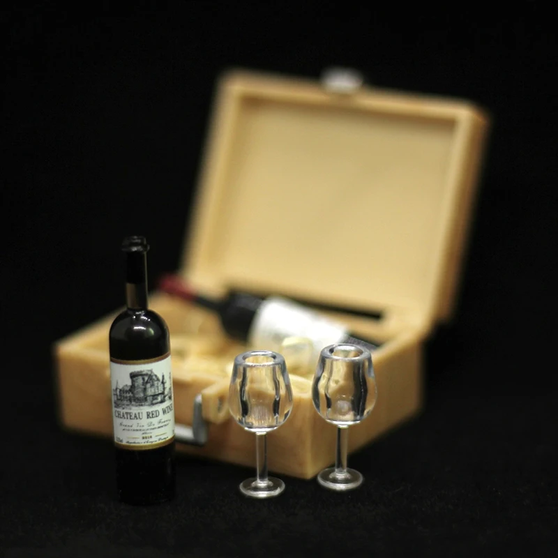 1Set-1-12-Dollhouse-Miniature-Red-Wine-Wine-Cup-Wine-Box-Model-Kitchen ...