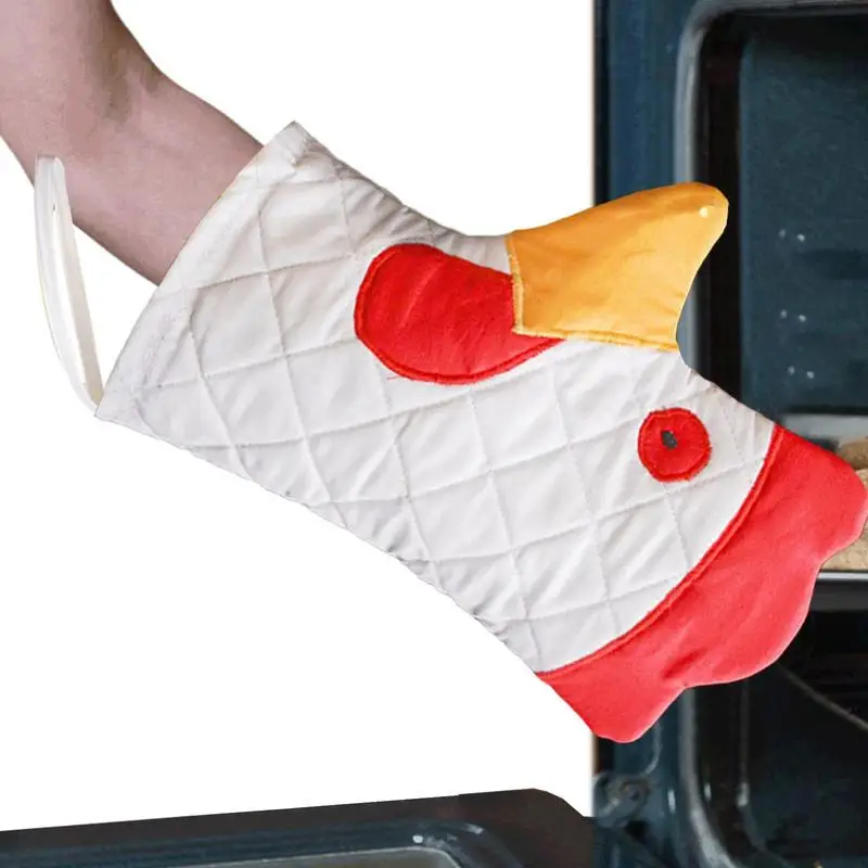 Chicken-Trim-Mitten-Microwave-Oven-Glove-Cotton-Insulated-Baking-Heat ...