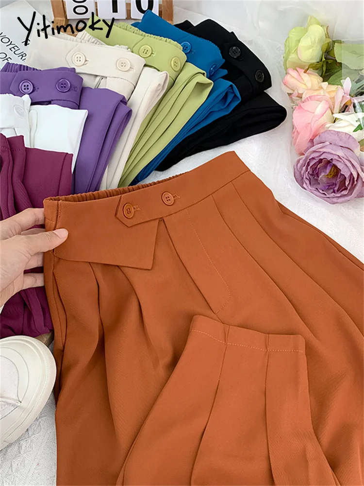 Yitimoky pantalones bombachos de cintura alta para mujer, traje ...