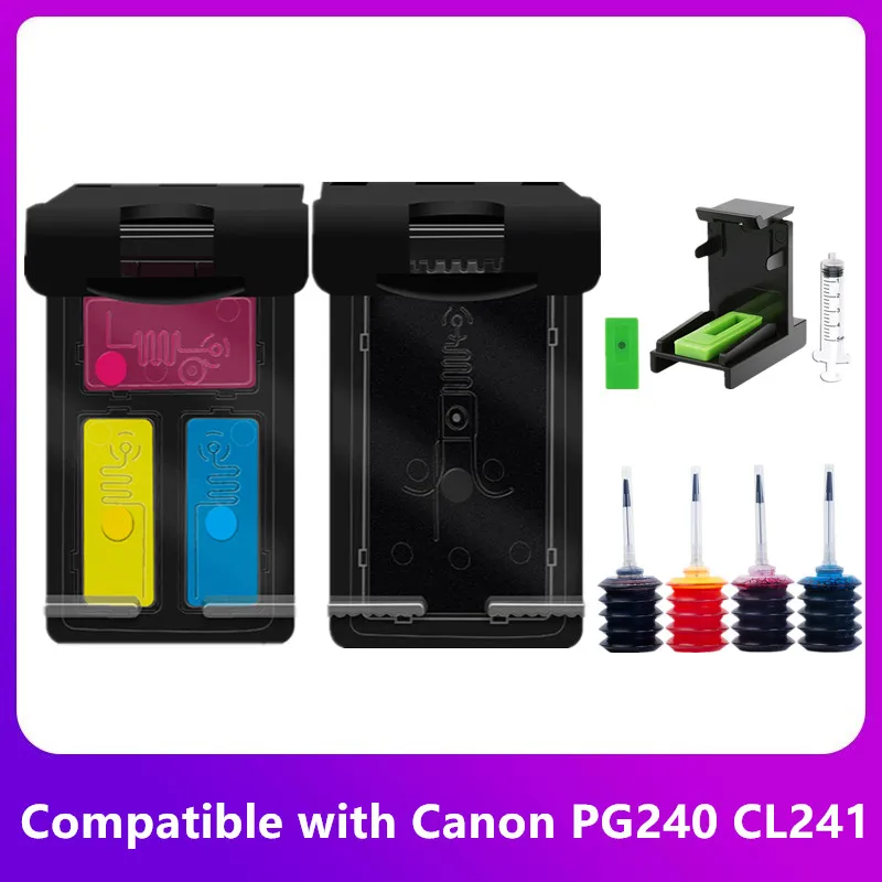 Compatible-PG240-CL241-PG-240-CL-241-Refillable-Ink-Cartridge-For-Canon ...