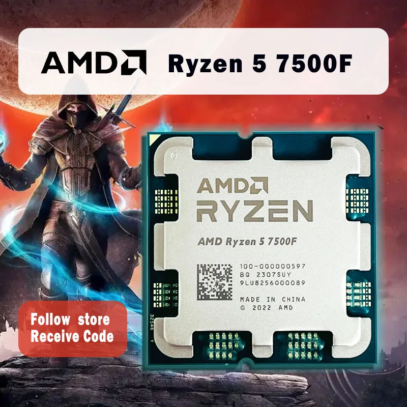 NEW AMD Ryzen 5 7500F R5 7500F 3.7GHz 6-Core 12-Thread CPU Processor ...