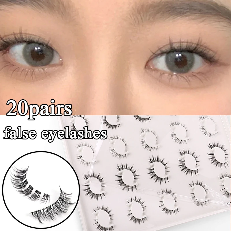/20Pairs 3D Mink Lashes Natural False Eyelashes Dramatic Thick Fake ...