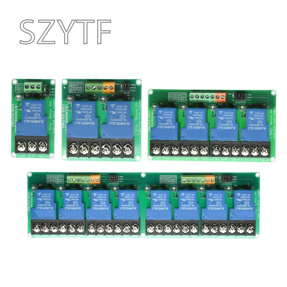 1-2-4-8-Channel-Relay-Module-30A-With-Optocoupler-Isolation-5V-12V-24V ...