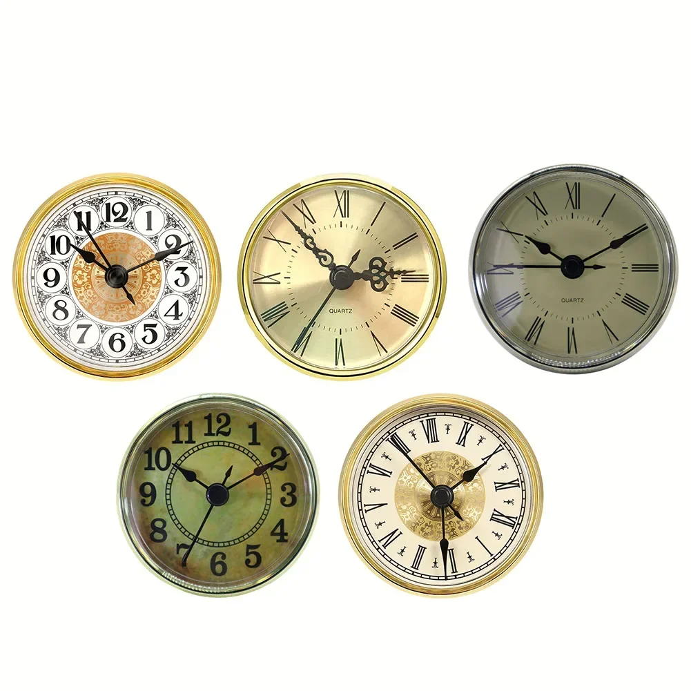 1x-Round-Clock-Insert-Arabic-Numeral-Quartz-Movement-Roman-Bedside ...