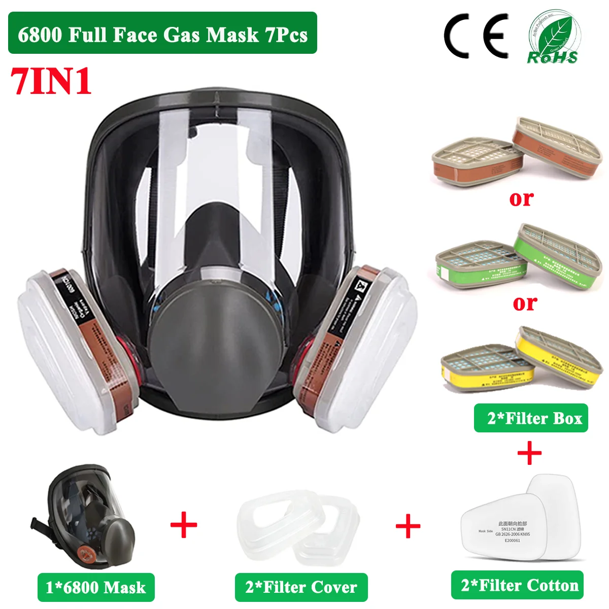 Full-Face-Gas-Mask-Filter-Sets-Anti-Fog-6800-Respirator-Industrial ...