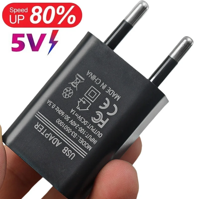 Portable 5V 1A USB Charger Adapter Wall Charging Head Mobile Phone ...