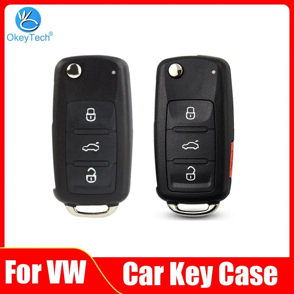 Replacement-Folding-Car-Key-OkeyTech-Shell-Case-Fob-For-VW-Volkswagen ...