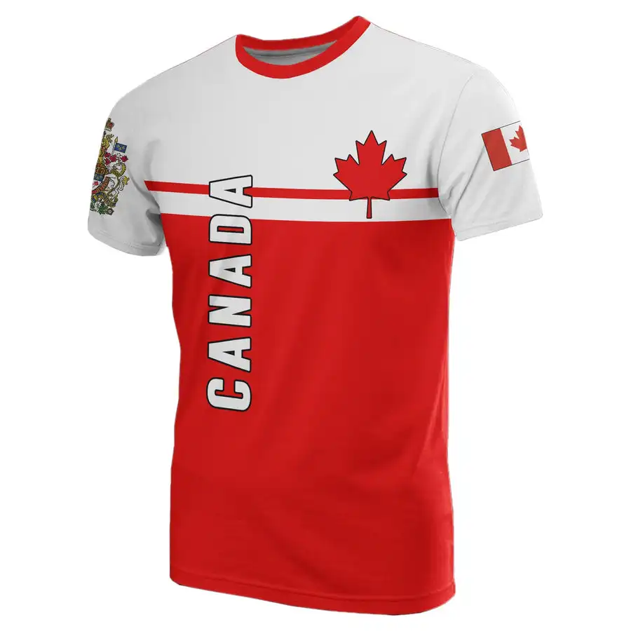 Canada-T-Shirts-Canadian-Flag-Emblem-Maple-Leaf-3D-Print-Streetwear-Men ...