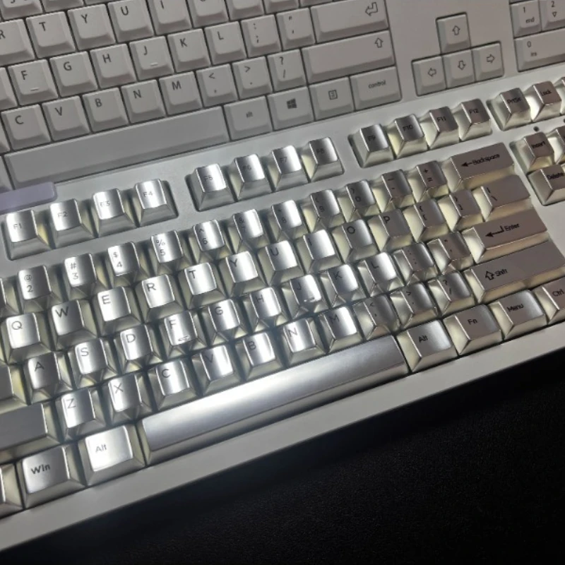 Sanmu Peripheral Keycaps Custom Cherry Profile Matte Silver White ...