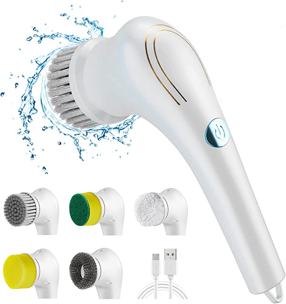 5-IN-1-Electric-Cleaning-Brush-USB-Charging-Waterproof-Scrubber-Cleaner ...