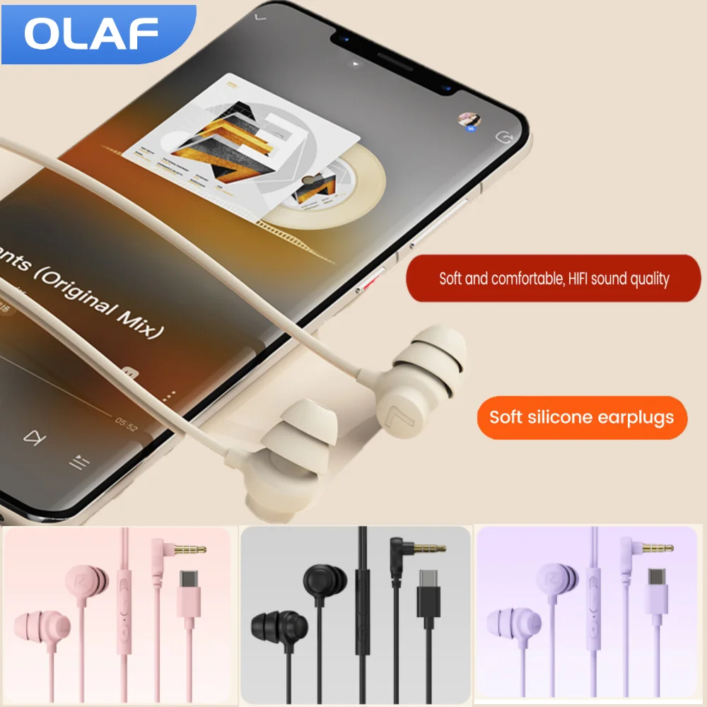 Olaf-High-Definition-Wired-Earphone-3-5mm-Silicone-In-ear-Headphones ...