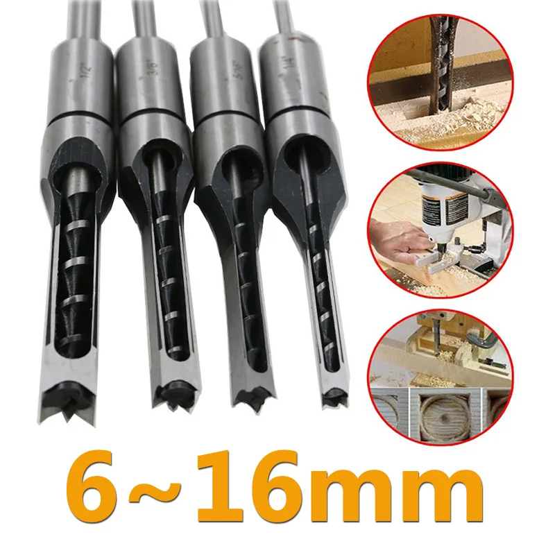 1Pc-6-16mm-HSS-Square-hole-drill-Woodworking-Drill-Tools-Auger ...